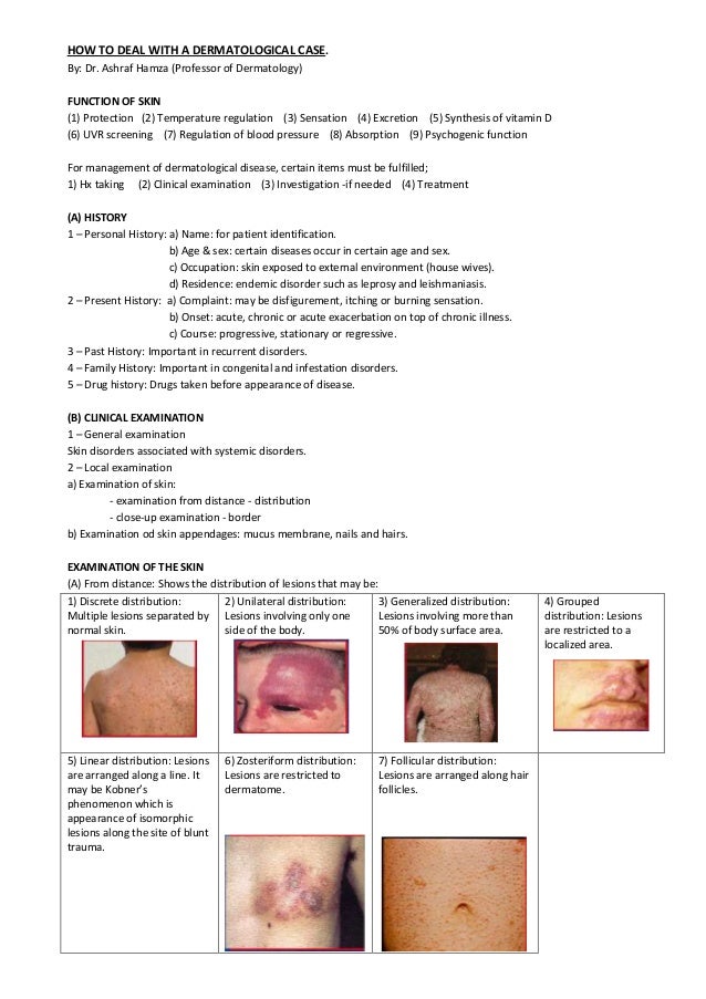 Initial skin lesion