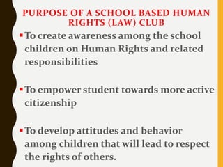 Initial training for establishment of school based hr club | PPT