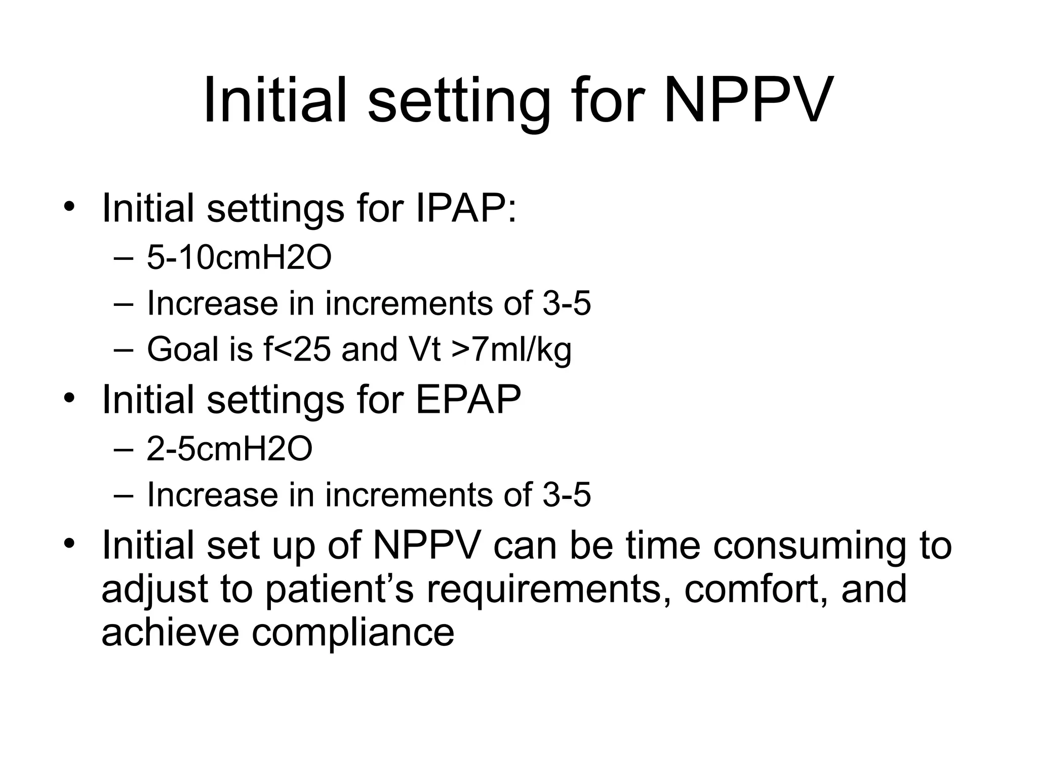 InitialVentilatorSettings of mechanical ventilation.ppt
