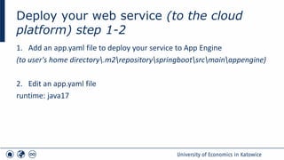 Initiation the Java web application project in the Google App Engine | PPT