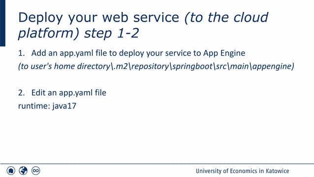 Initiation the Java web application project in the Google App Engine | PPT