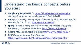 Initiation the Java web application project in the Google App Engine | PPT