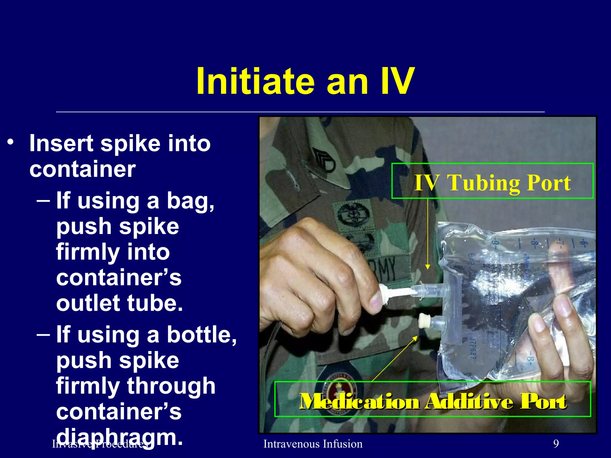 Initiate an iv therapy | PPT