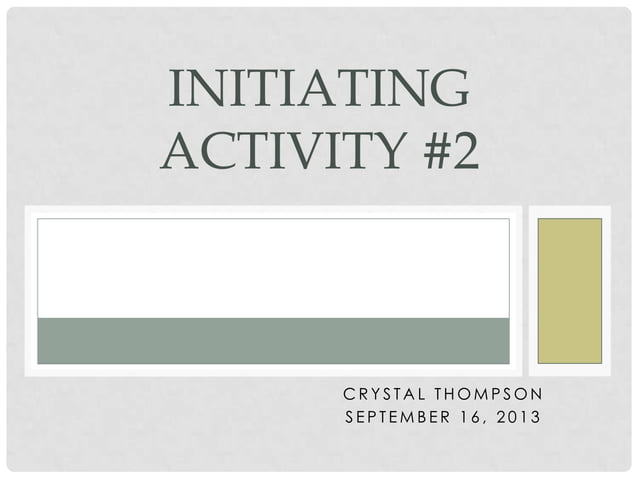 Initiating activity ppt | PPT