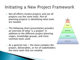 Initiating a new project framework orientation: Innovate Vancouver | PPTX