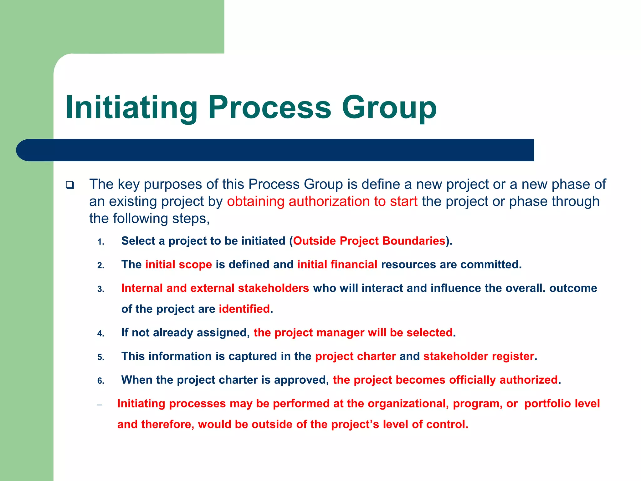 PMBOK_5th_Initiating Process Group - | PPT