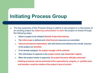 PMBOK_5th_Initiating Process Group - | PPT