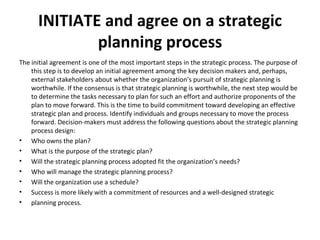 Initiating strategic planning process | PPT