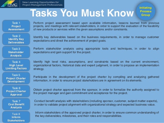PMP TKS GUIDE: Initiating Process Group; Tasks, Skills & Knowledge
