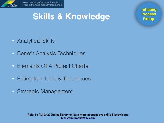 PMP TKS GUIDE: Initiating Process Group; Tasks, Skills & Knowledge