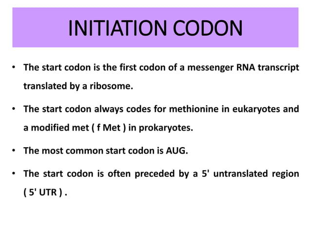 Initiation and termination codons , mutation and genetic code | PPTX ...