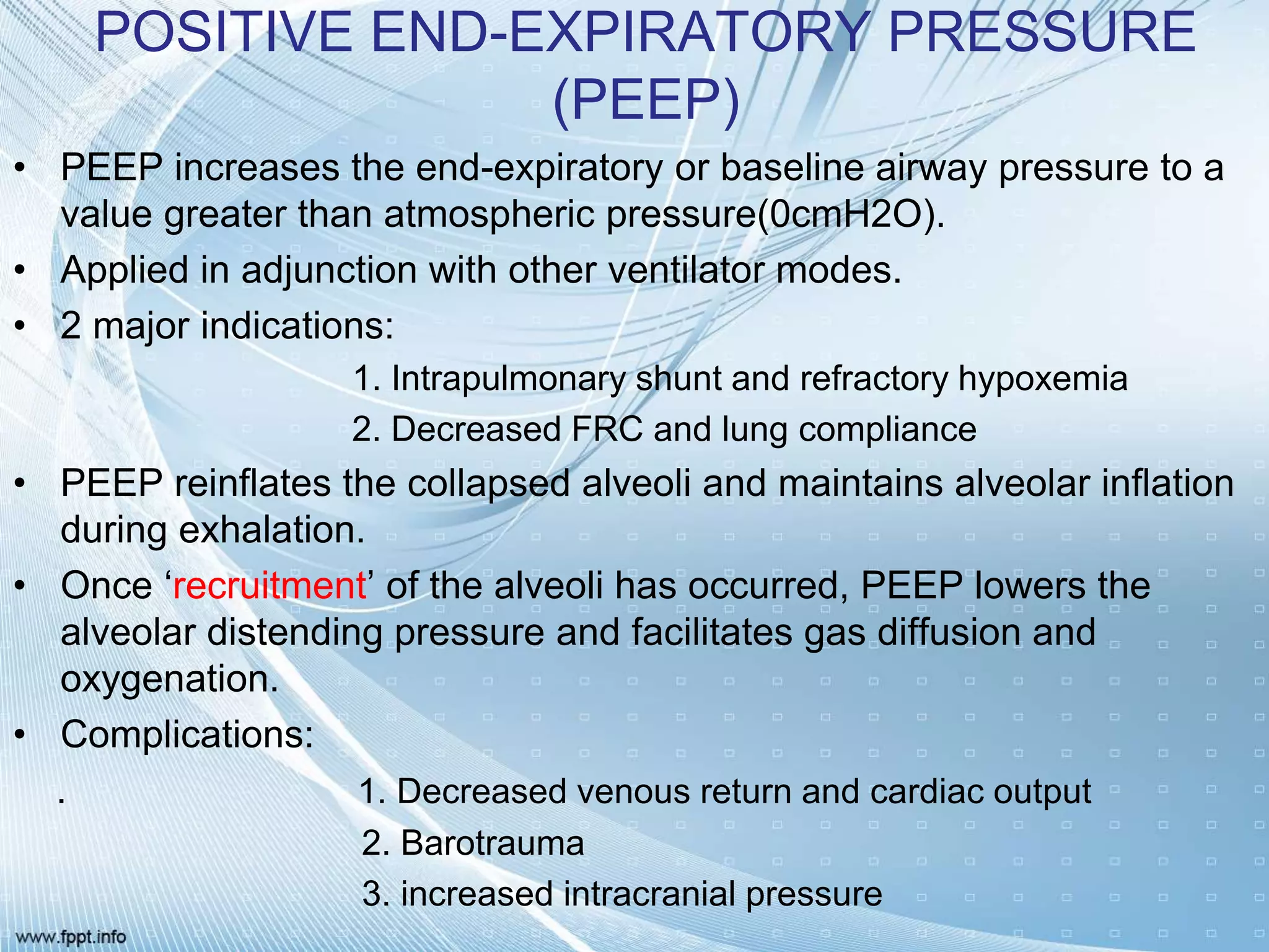 Initiation of mechanical ventilation and weaning | PPTX