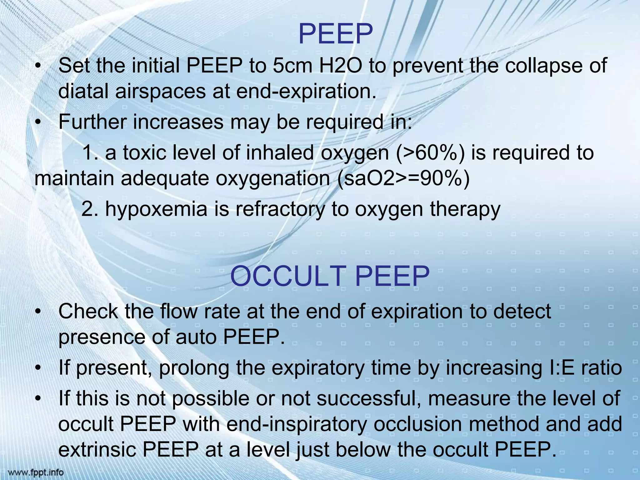 Initiation of mechanical ventilation and weaning | PPTX