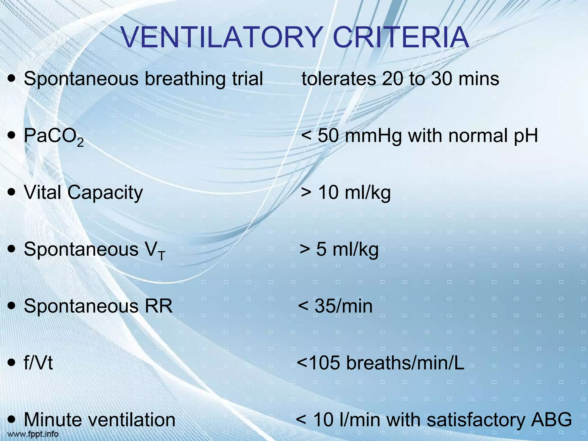 Initiation of mechanical ventilation and weaning | PPTX