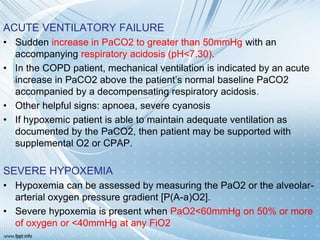 Initiation of mechanical ventilation and weaning | PPTX