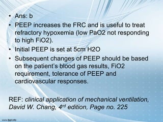 Initiation of mechanical ventilation and weaning | PPTX