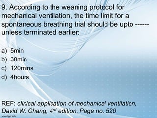 Initiation of mechanical ventilation and weaning | PPTX
