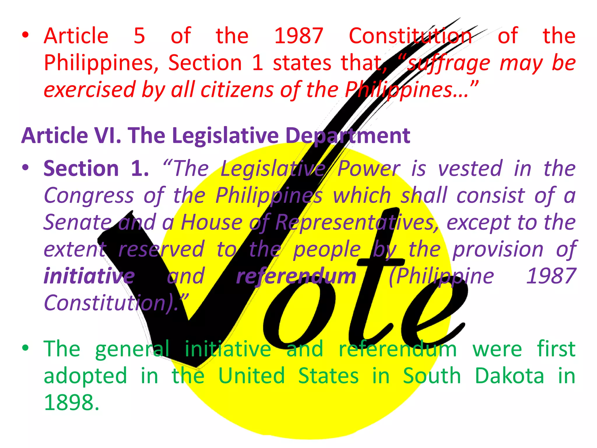 Initiative and referendum | PPTX
