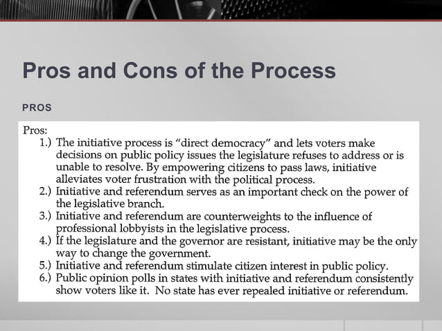 Initiative and referendum process | PPT