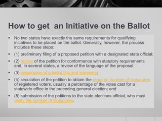 Initiative and referendum process | PPTX