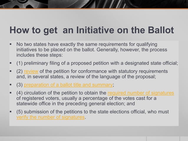 Initiative and referendum process | PPT