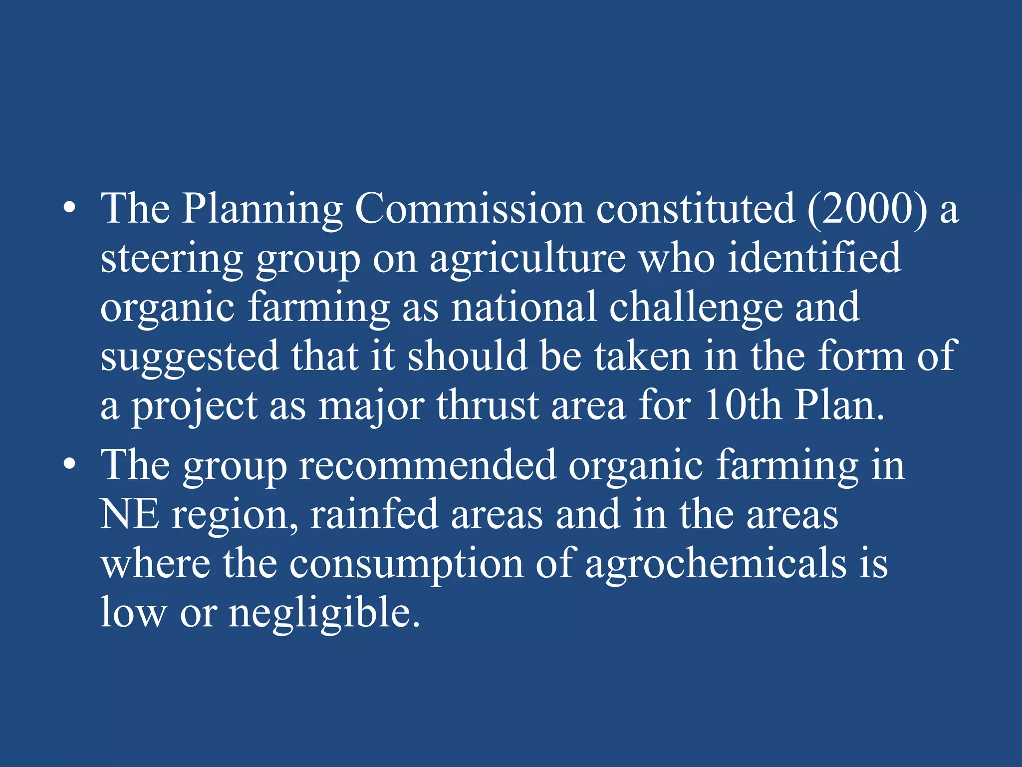 INITIATIVES TAKEN BY GOVERNMENT FOR PROMOTING ORGANIC FARMING | PPTX