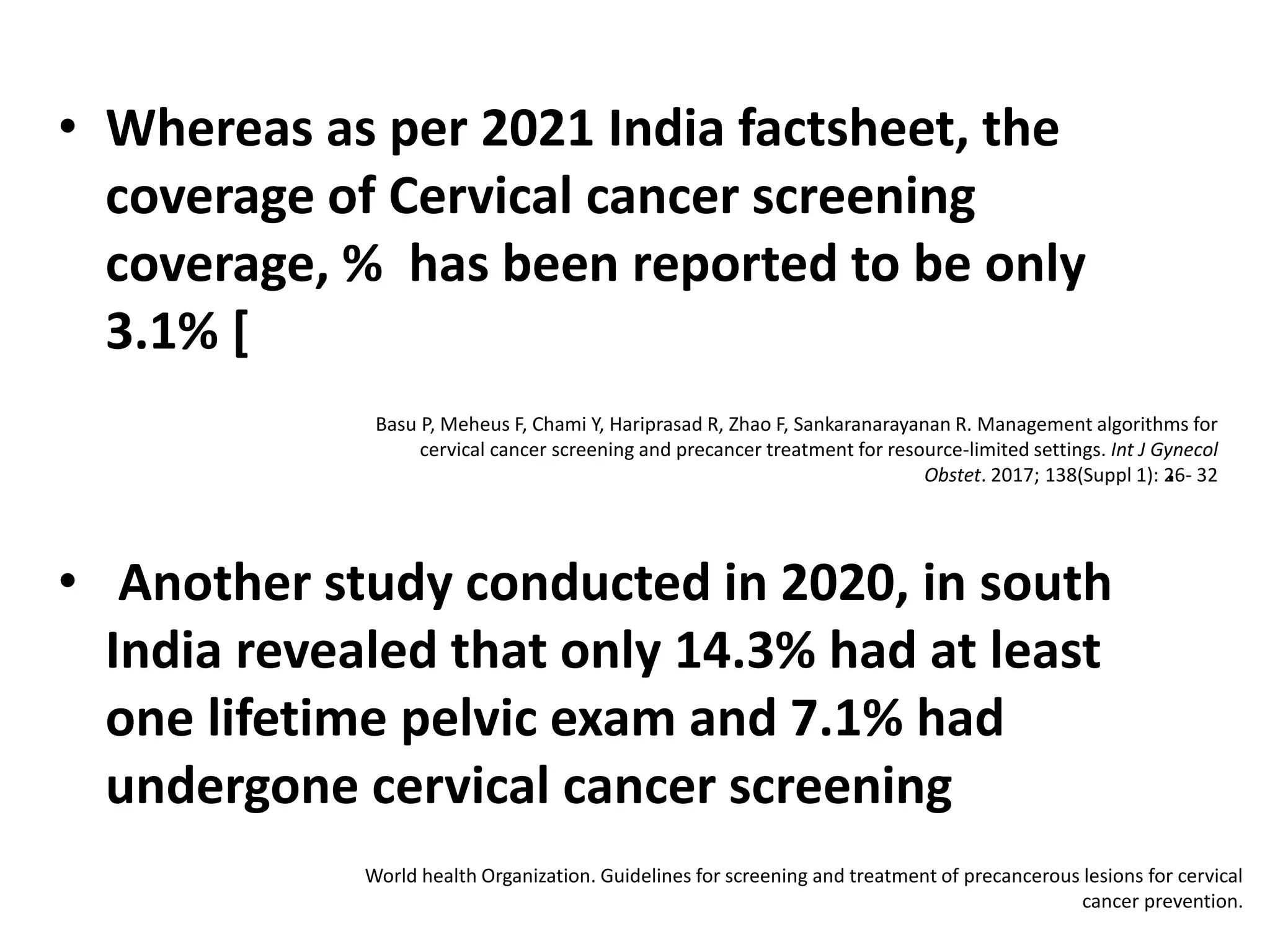 Initiatives of elimination of Cervical cancer in India so far ...