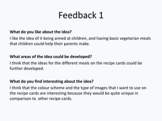 Initital ideas and feedback savannah | PPT