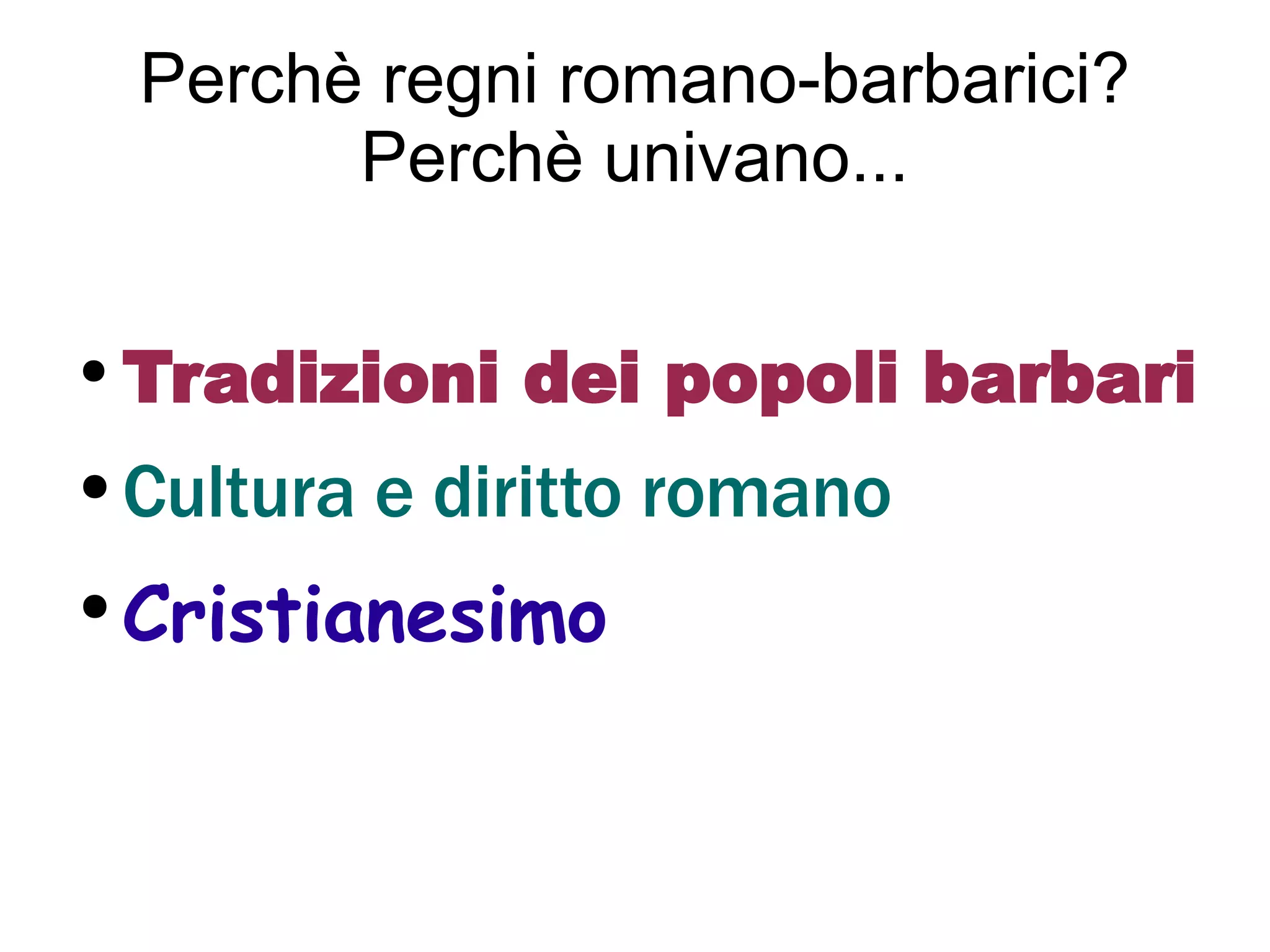 Inizio del Medioevo | ODP