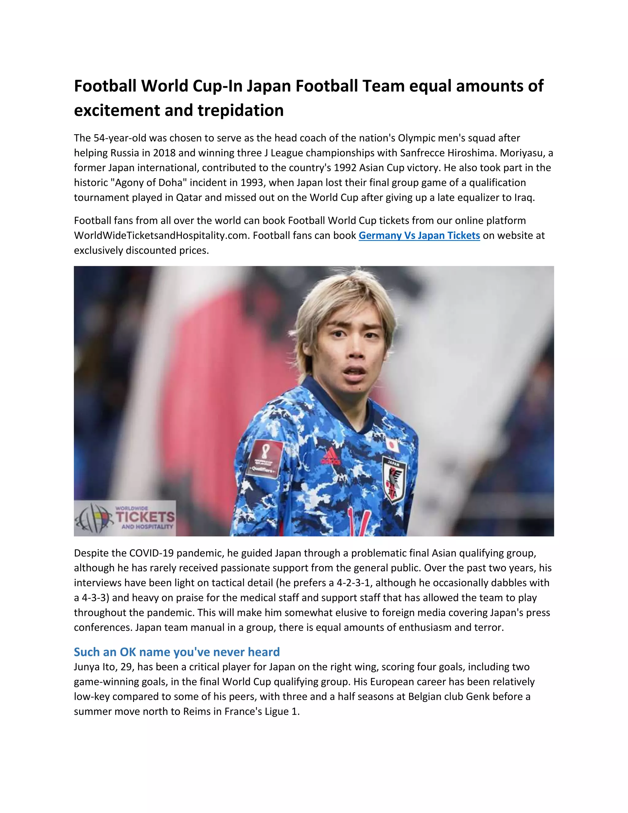 In Japan Football Team equal amounts of excitement and trepidation.docx