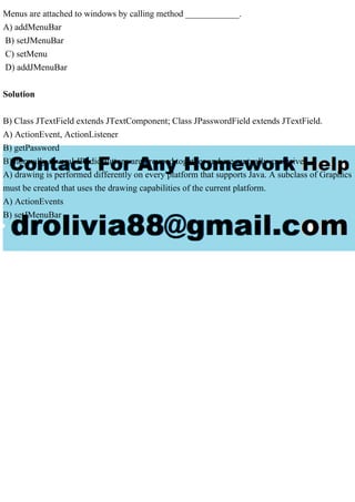 In java languageWhich of the following is falseA) A JPasswordFi.pdf