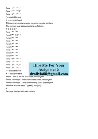 In Java Please Write a program AirplanSeatingAssignment.pdf