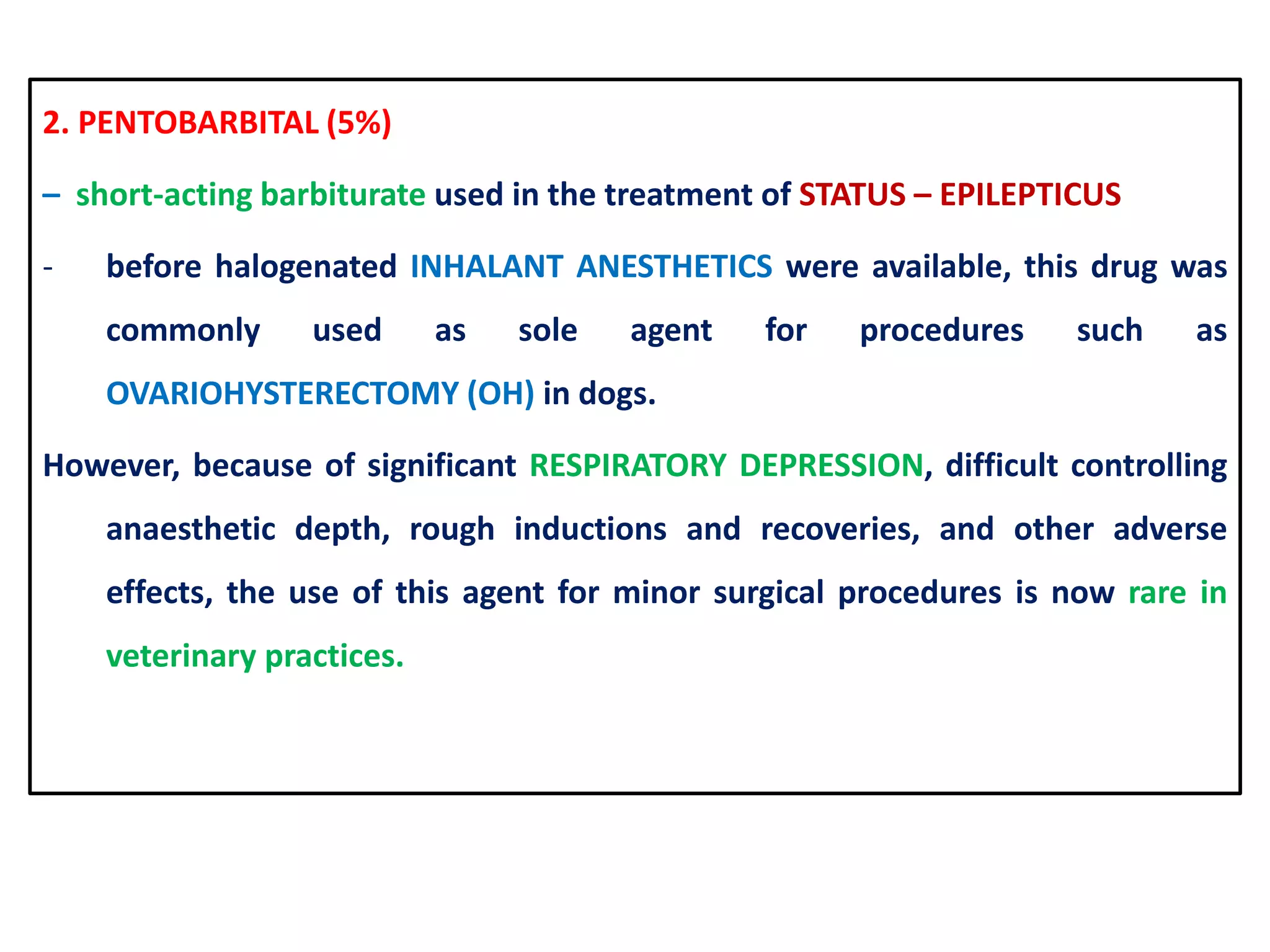 Injectable barbiturates | PPTX