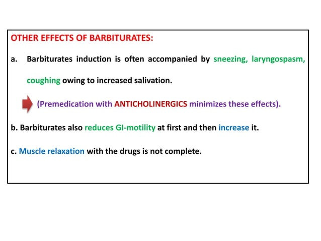Injectable barbiturates | PPT