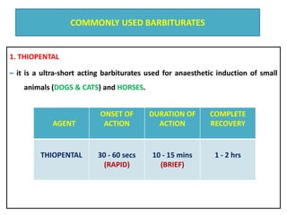 Injectable barbiturates | PPTX
