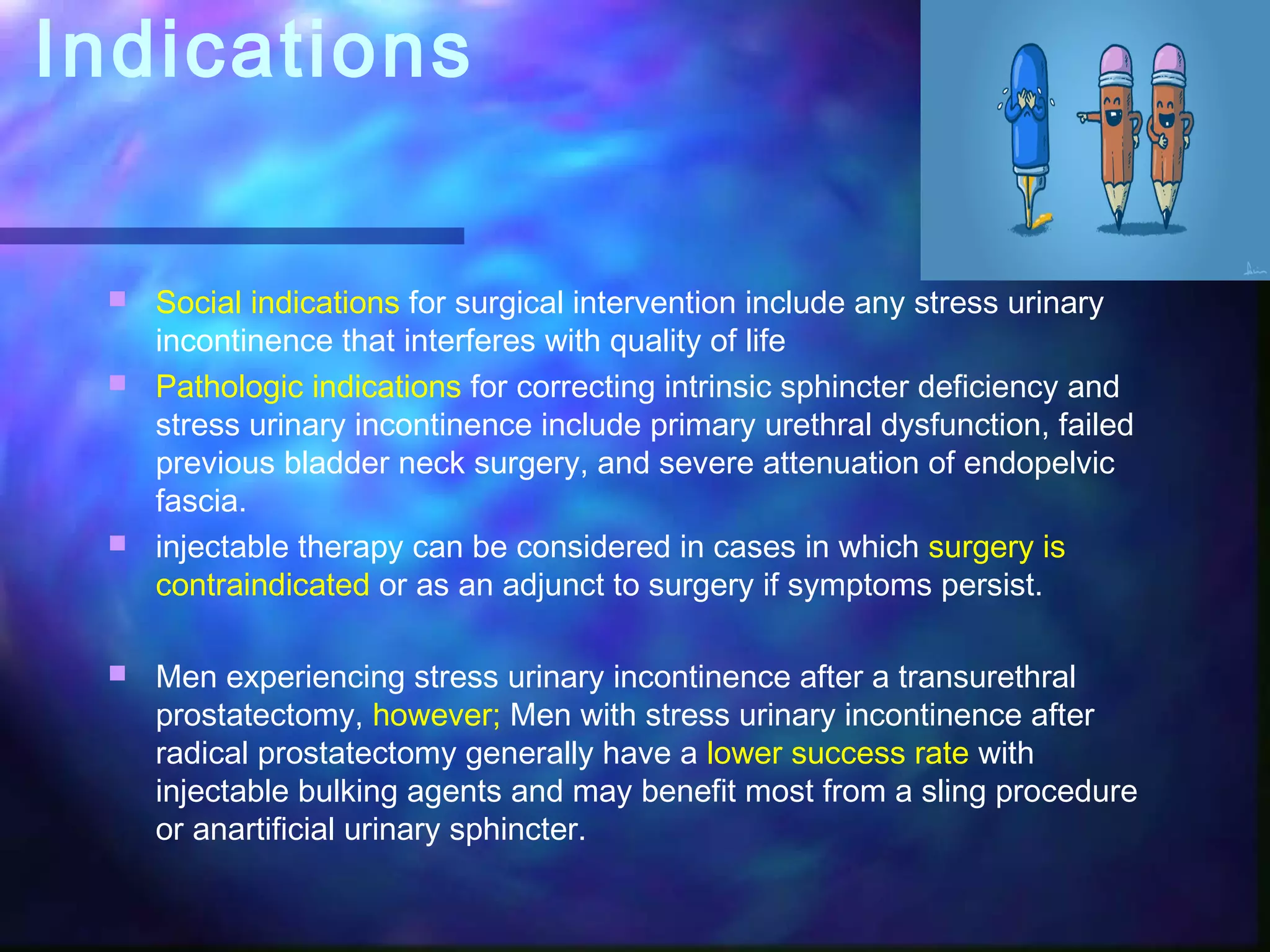 Injectable materials for stress incontinence in males | PPT