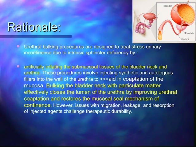 Injectable materials for stress incontinence in males | PPT