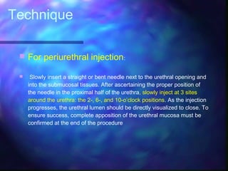 Injectable materials for stress incontinence in males | PPT