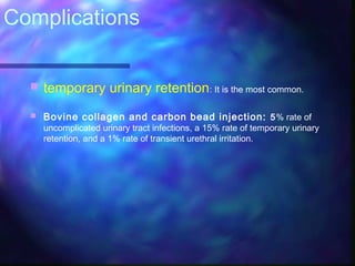 Injectable materials for stress incontinence in males | PPT