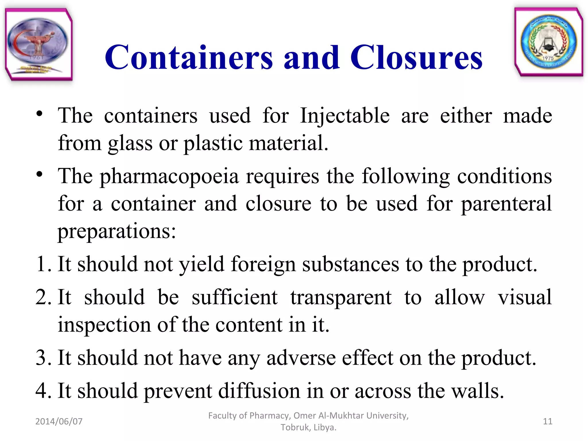 Injectable solutions | PPT