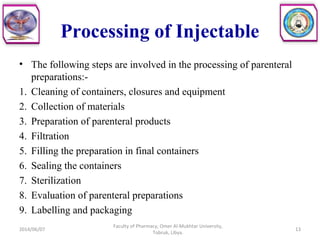 Injectable solutions | PPT