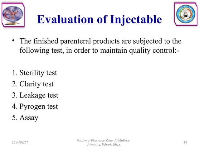 Injectable solutions | PPT