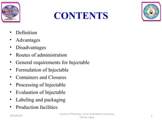 Injectable solutions | PPT