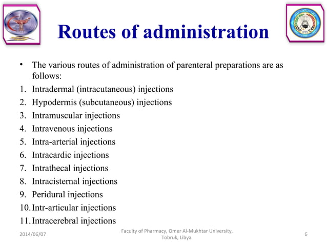 Injectable solutions | PPT