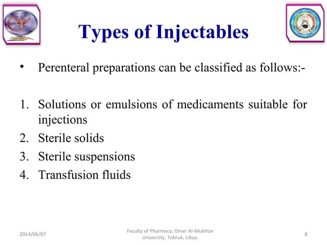 Injectable solutions | PPT