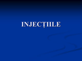 Tehnici de ingrijire:tipuri de injectii. | PPT