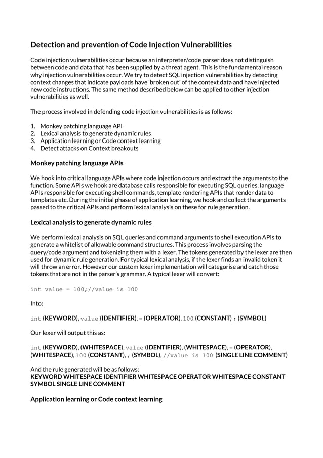 Injecting Security into Web apps at Runtime Whitepaper | PDF