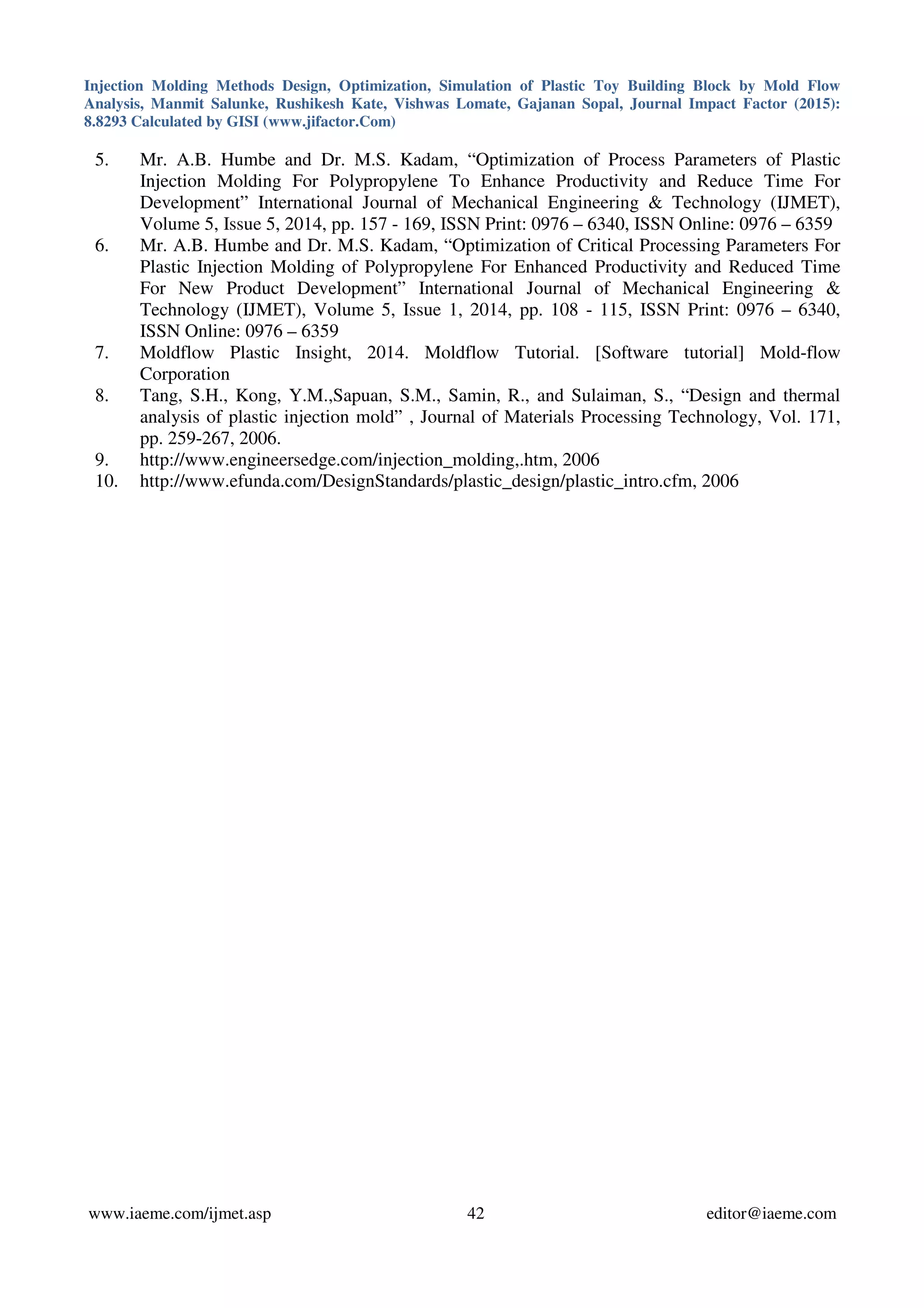 Injection Molding Methods Design Optimization Simulation Of Plastic Toy Building Block By Mold