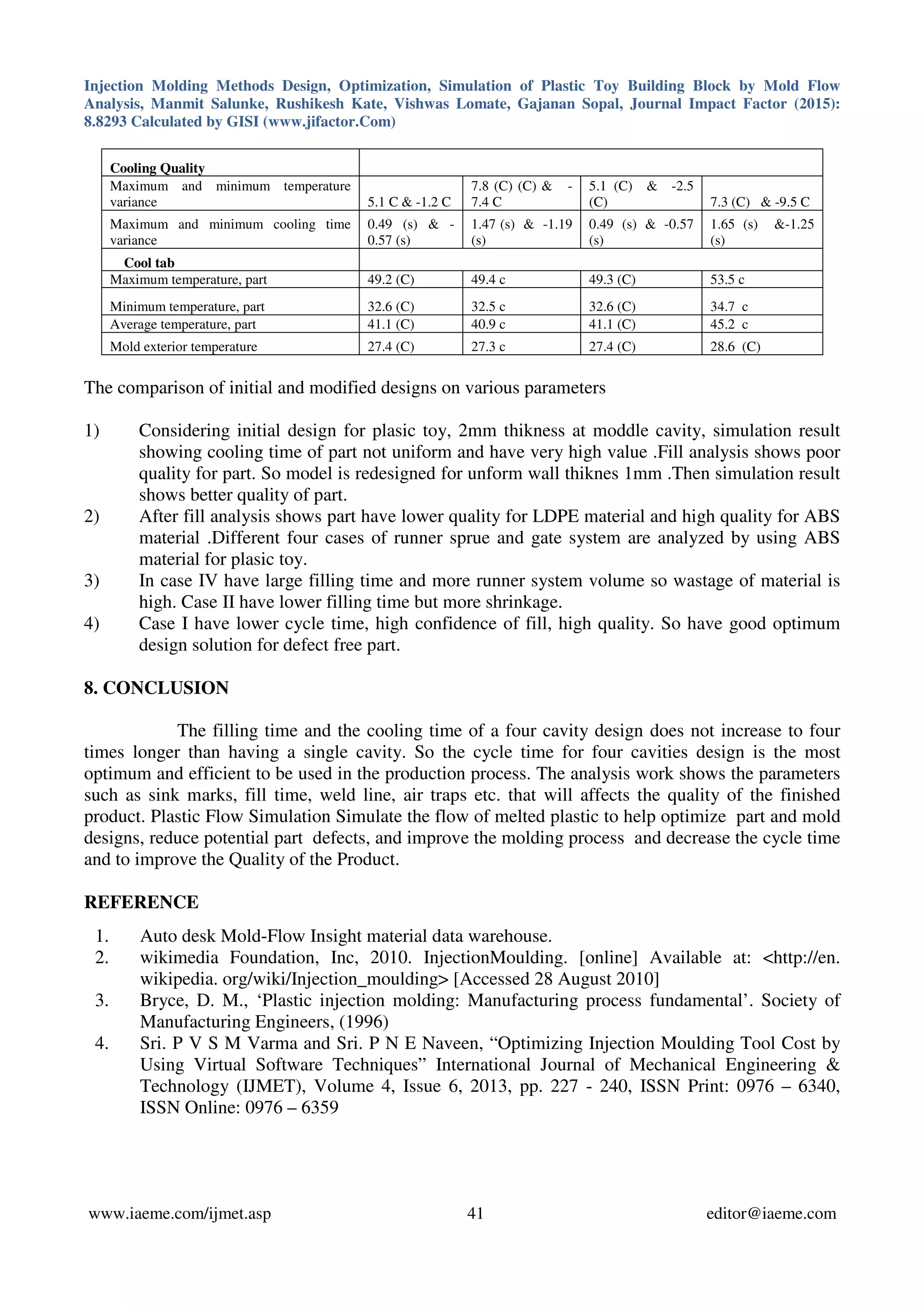 Injection Molding Methods Design Optimization Simulation Of Plastic Toy Building Block By Mold