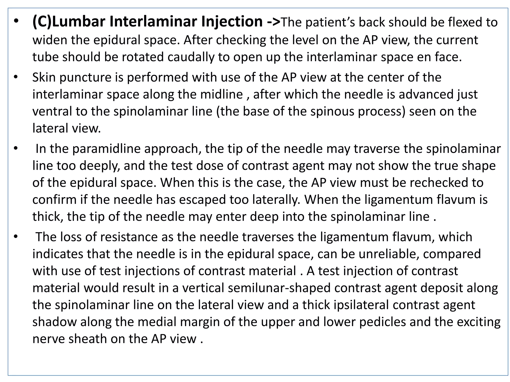 Injection in spine | PPTX